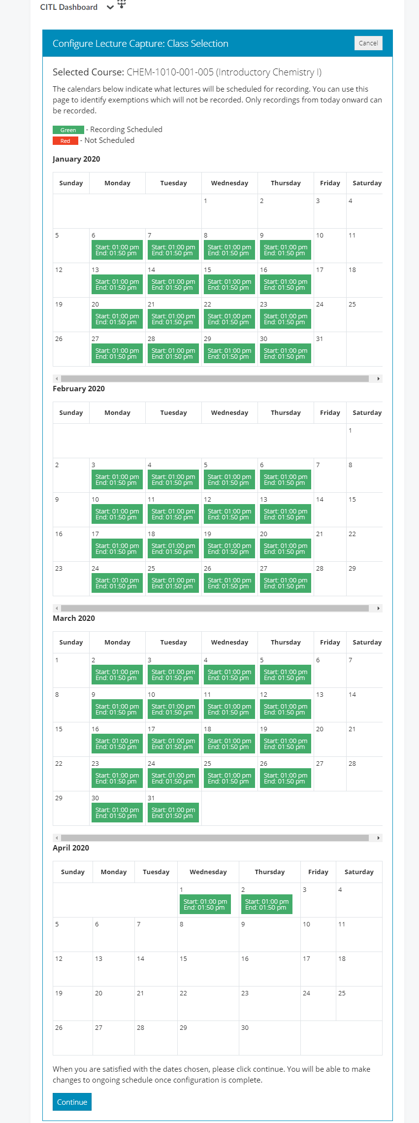 Scheduling Class Recordings – Technology Resources