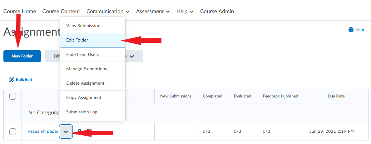 Creating Assignment Folders – Technology Resources