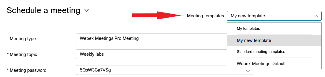 Webex: Meeting Settings – Technology Resources