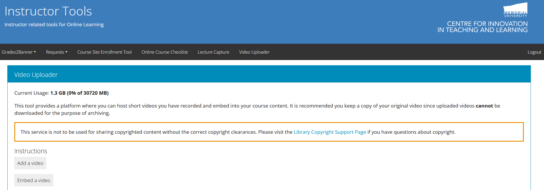 CITL Video Uploader – Technology Resources
